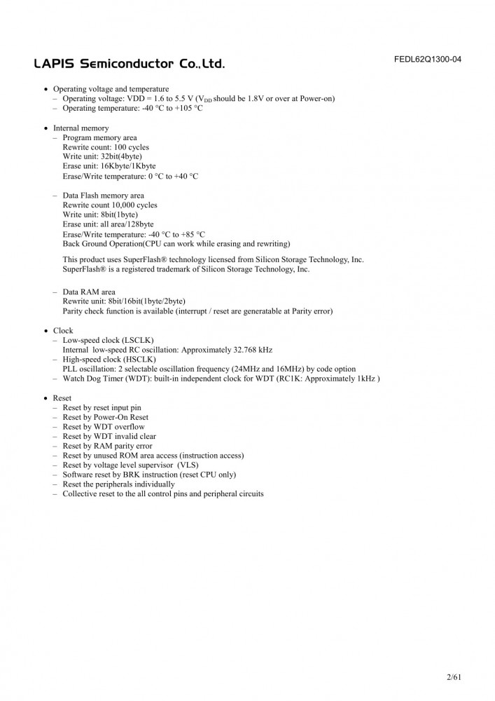 ML62Q1365 document page 3