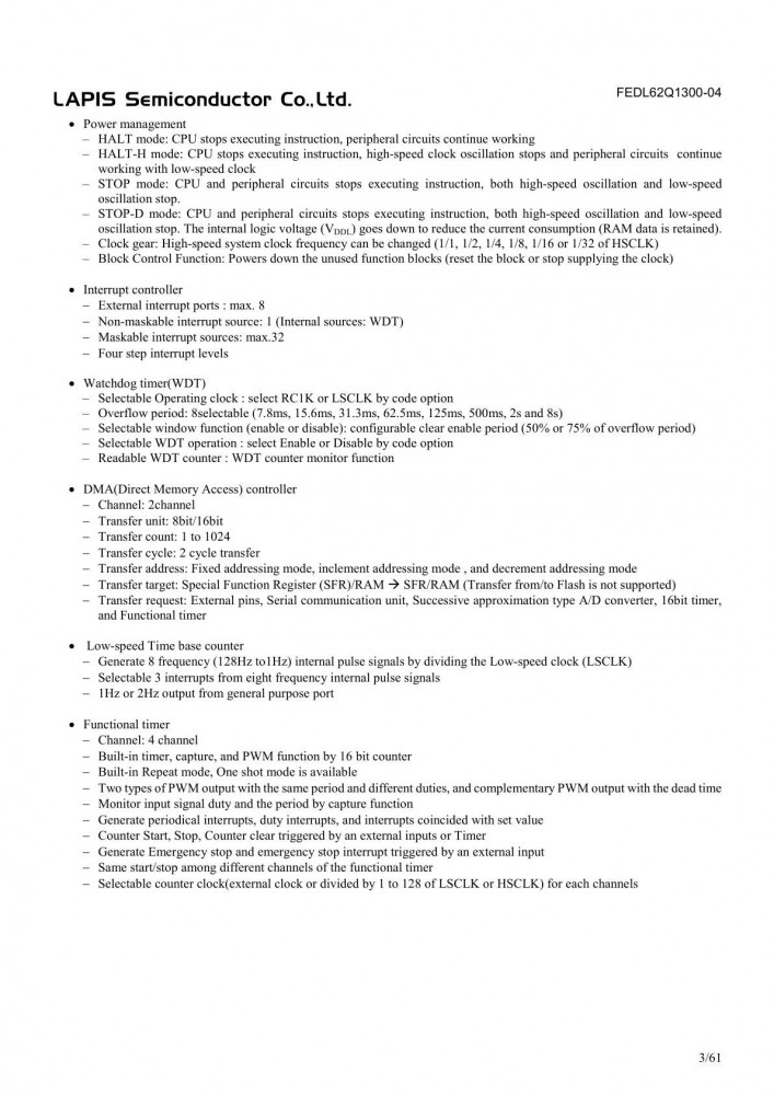 ML62Q1365 document page 4