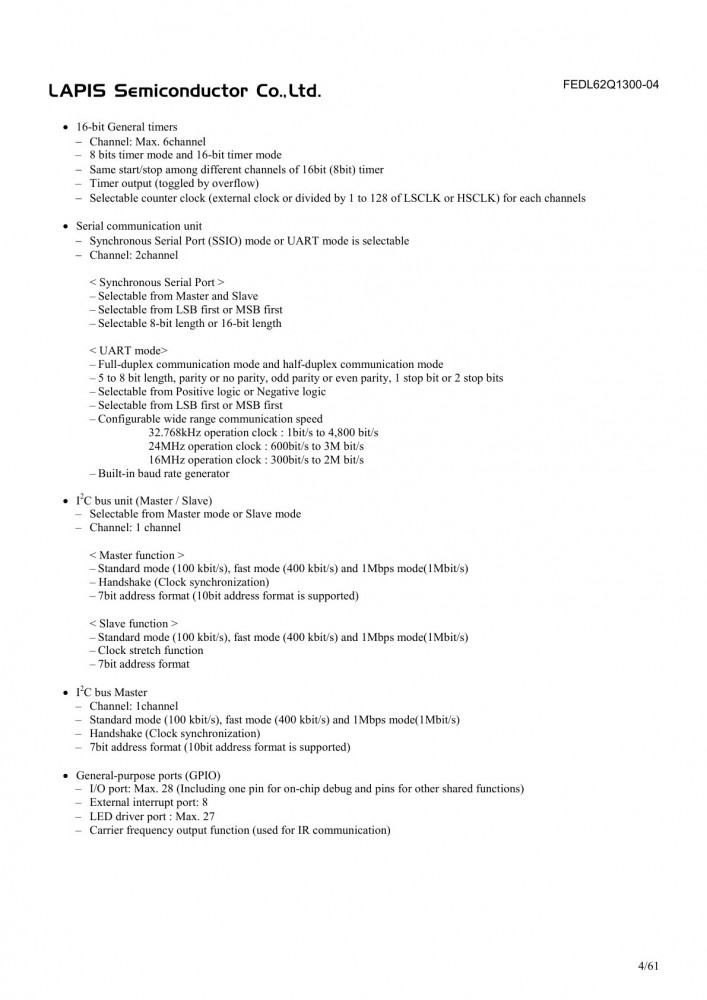 ML62Q1365 document page 5