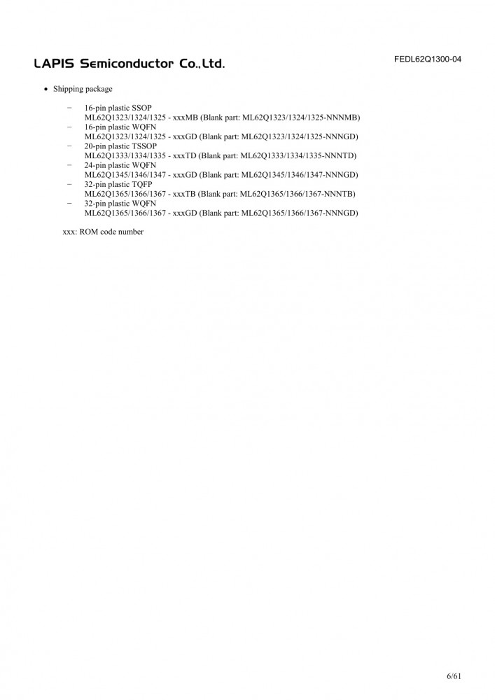 ML62Q1365 document page 7