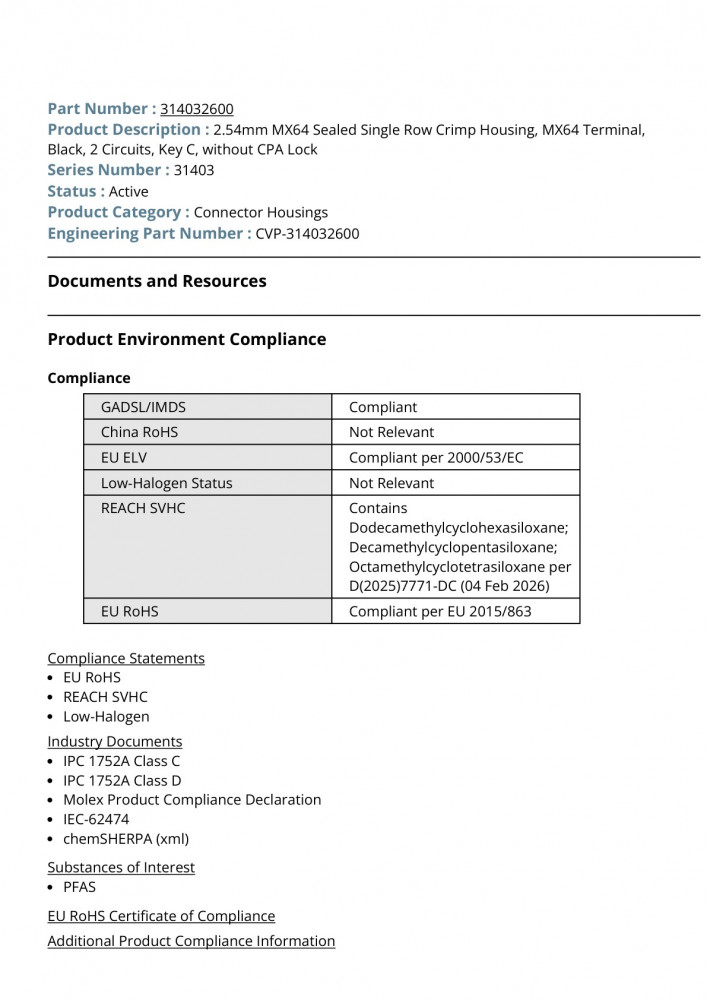 314032600 product document image, page 1