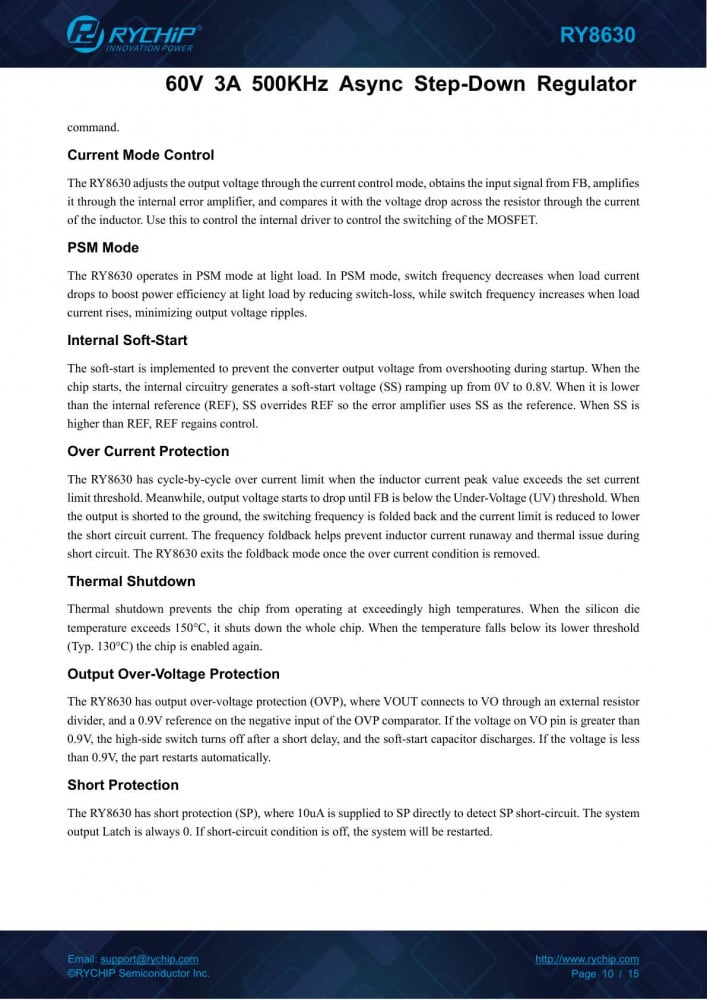 RY8630CP8 datasheet page 10