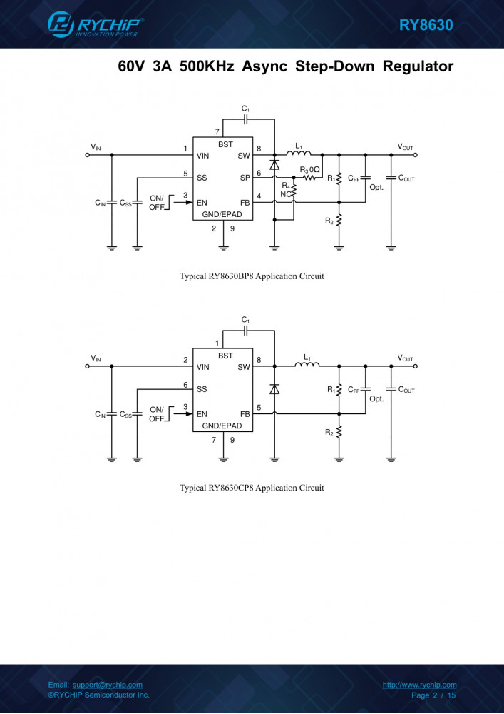 RY8630CP8 datasheet page 2