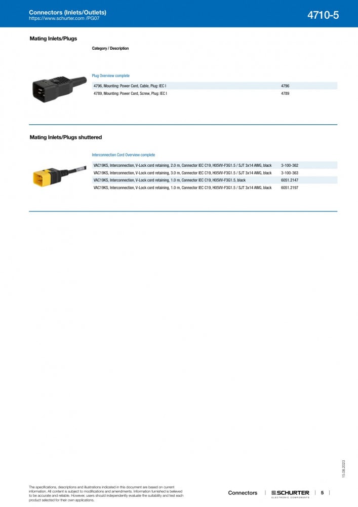 SCHURTER 4710 technical document page 5