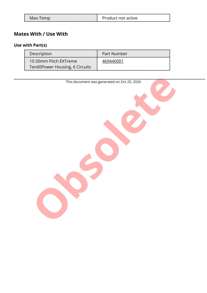 Technical document page 3 for MOLEX 469450001