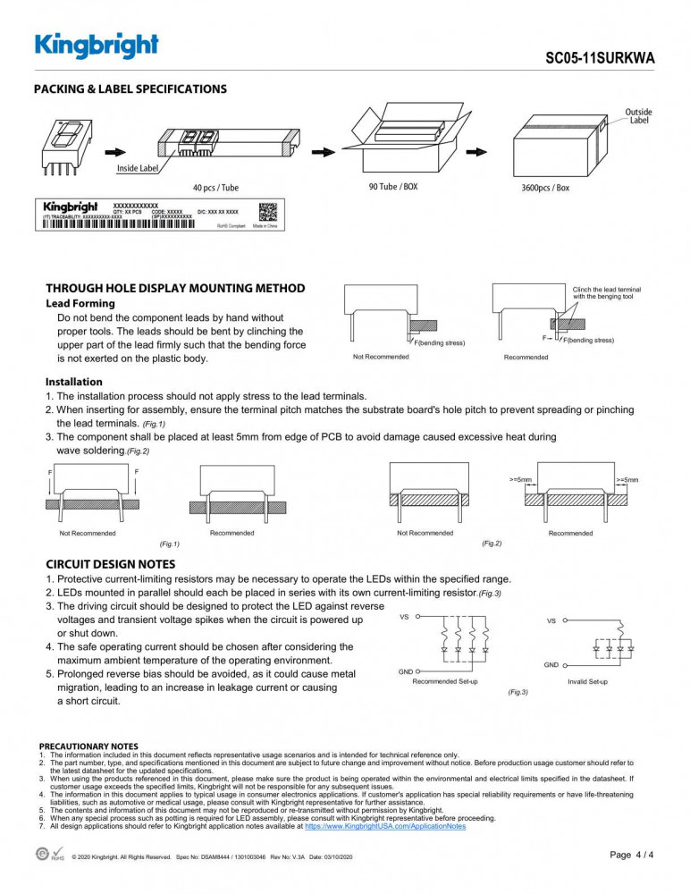 SC05-11SURKWA datasheet page 4