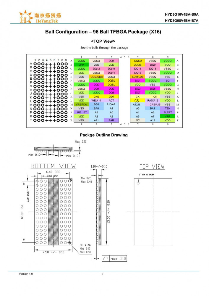 HYD8G08V4BA-B7A datasheet page 5