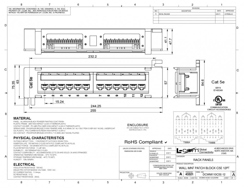 DCWM110C5E-12 technical document preview