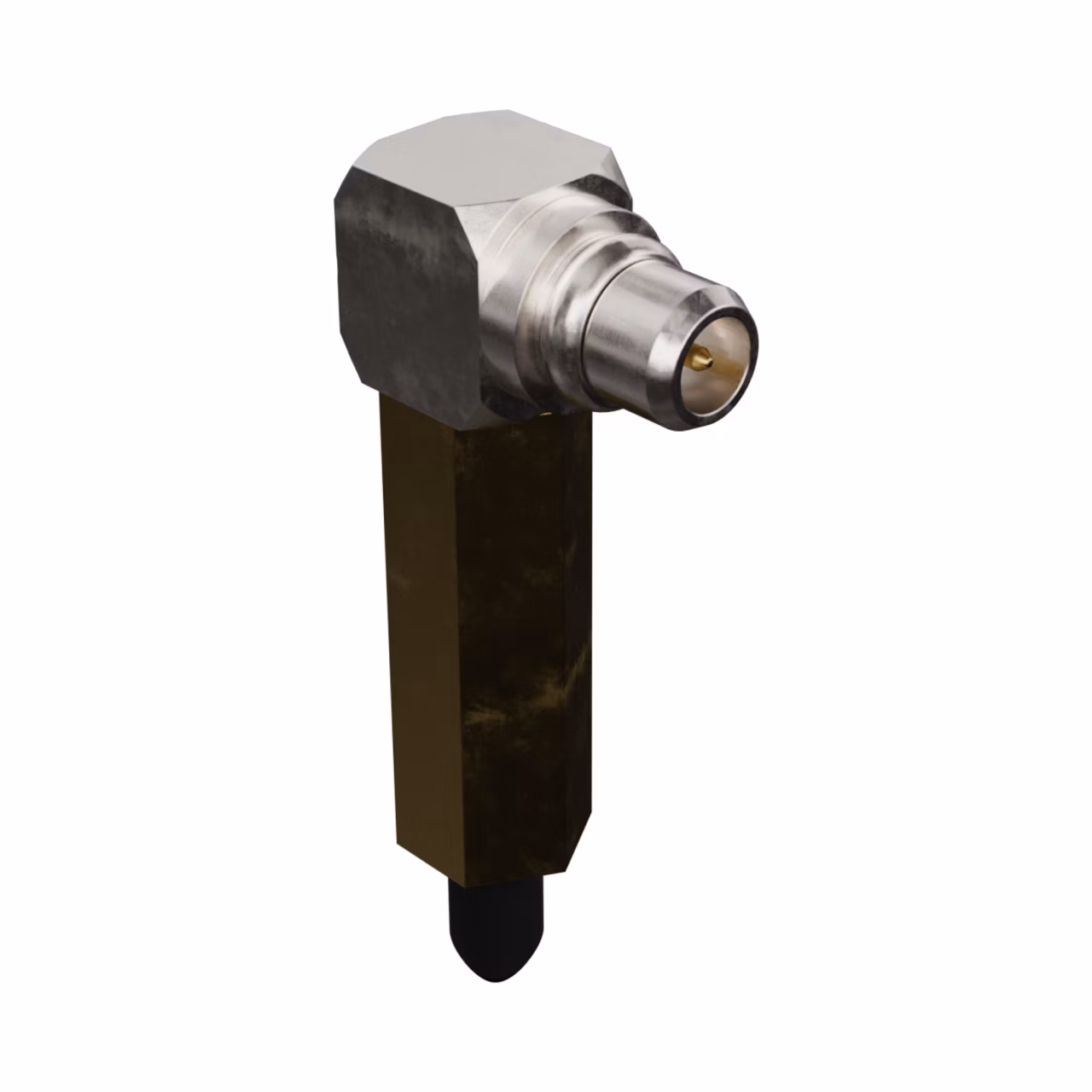 MMCX Plug, Right-Angle, Crimp, RG-178/RG-196, Brass Body, Nickel (Ni) Plating, Bag, 50 Ohms for sale