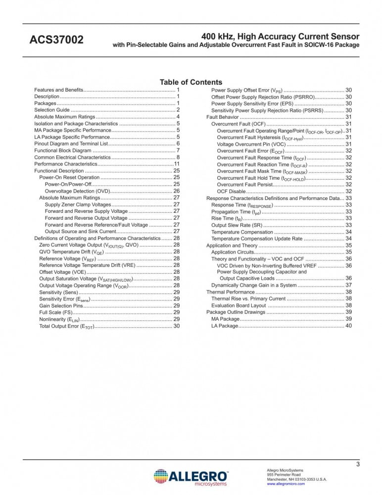 ACS37002 datasheet page 3