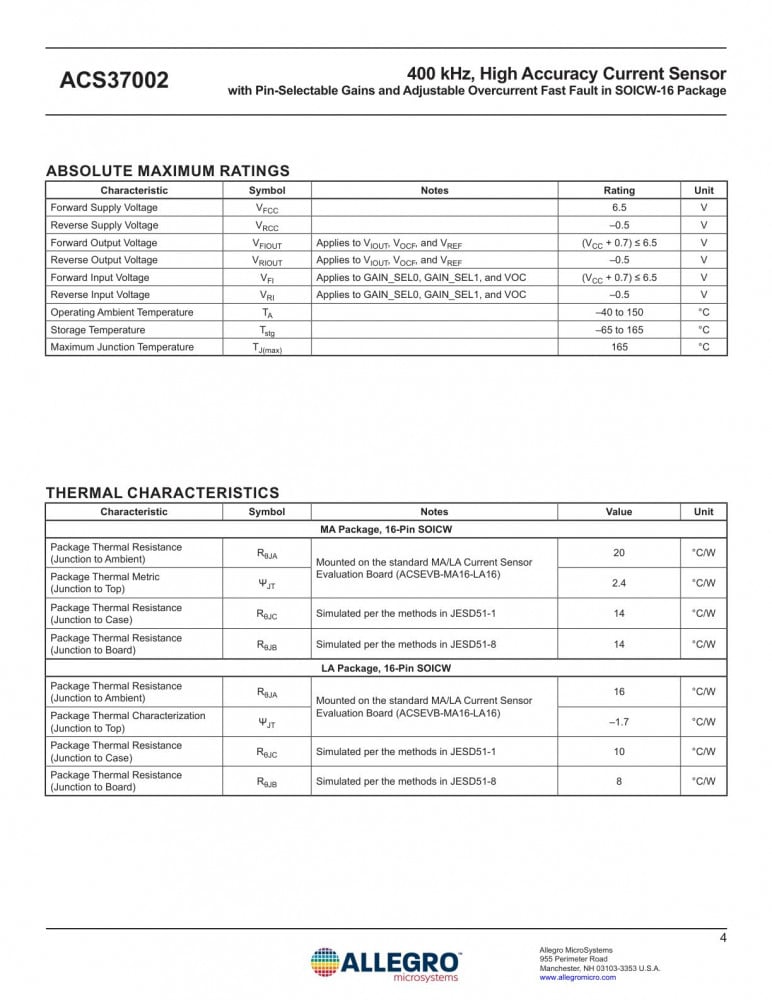 ACS37002 datasheet page 4