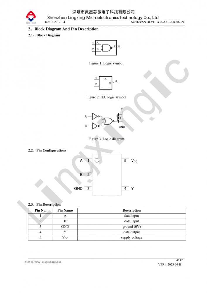 SN74LVC1G38DC(LX) datasheet page 4