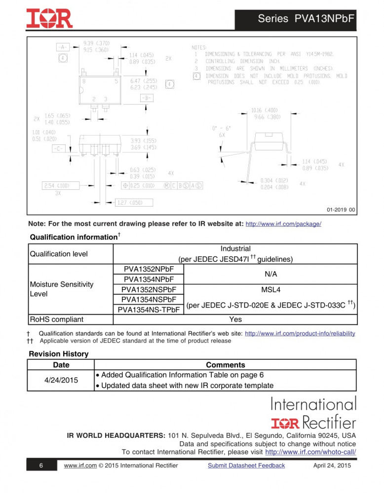 PVA1352NPBF datasheet page 6