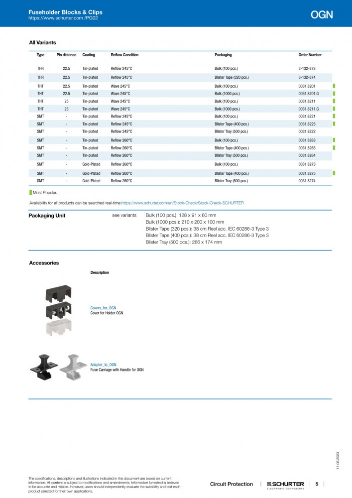 SCHURTER 0031.8201 datasheet page 5