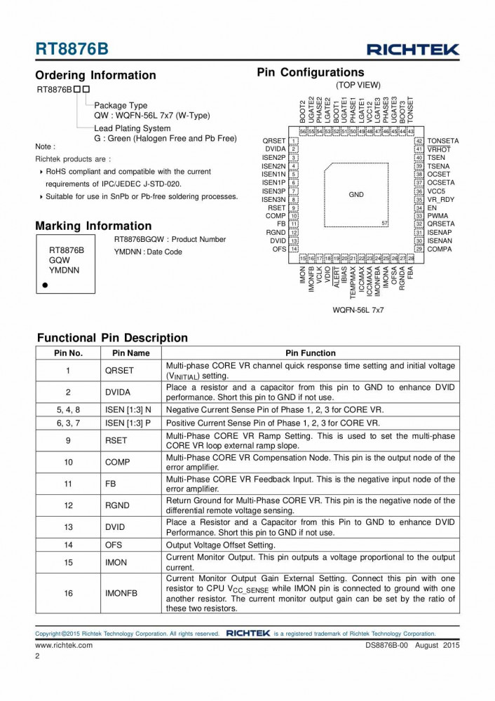 RT8876B datasheet page 2