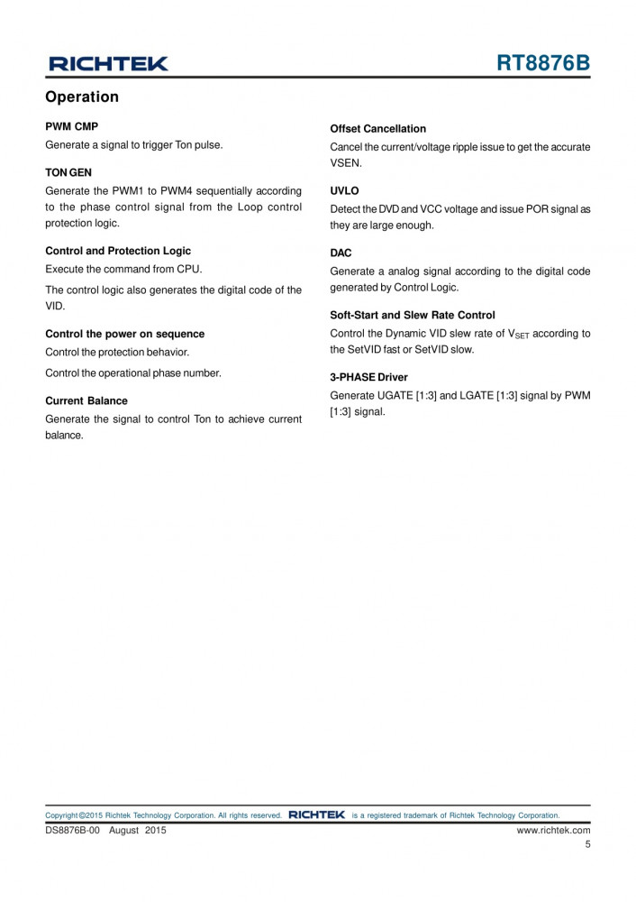 RT8876B datasheet page 5