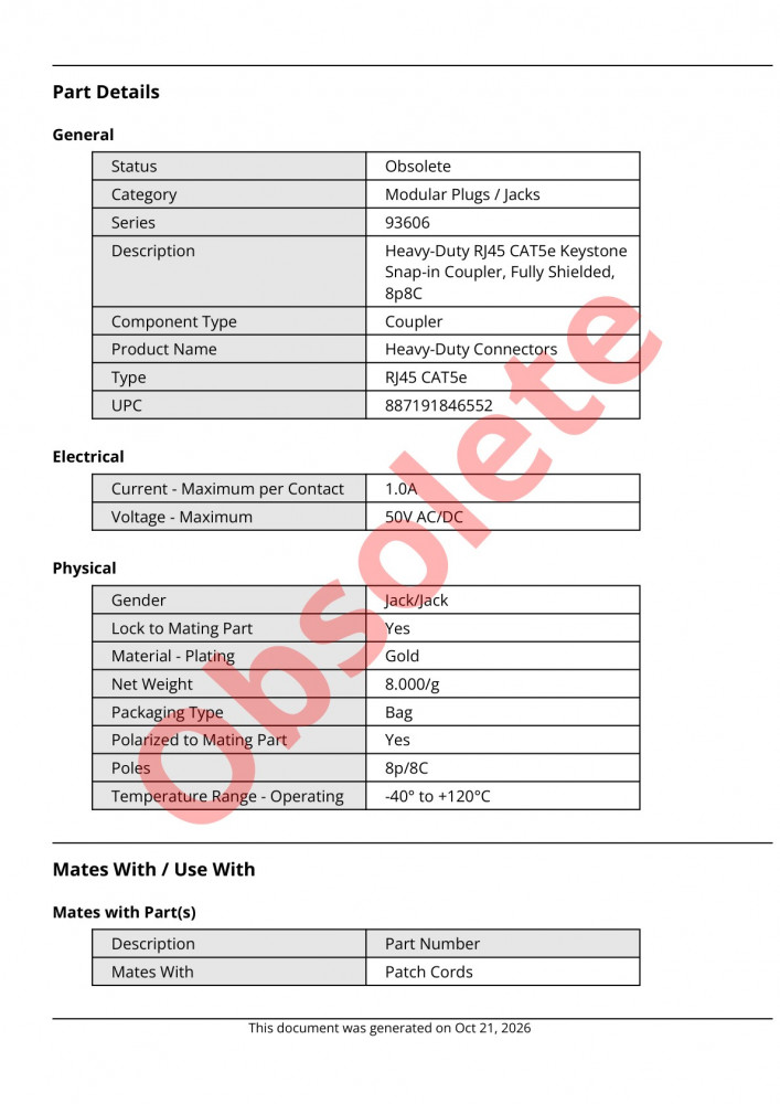 MOLEX 936060259 product drawing, page 2