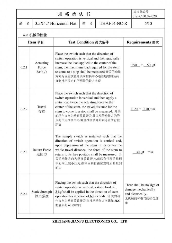 THAF14-NC-R specification page 6