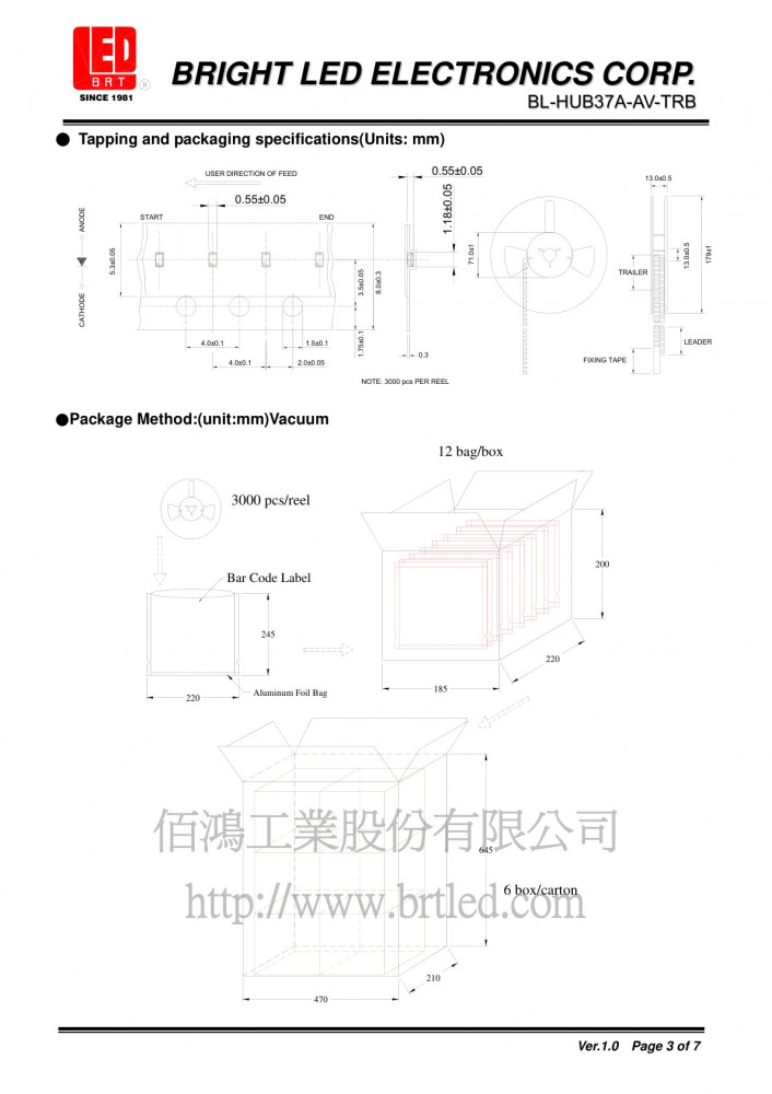 BL-HUB37A-AV-TRB datasheet page 3