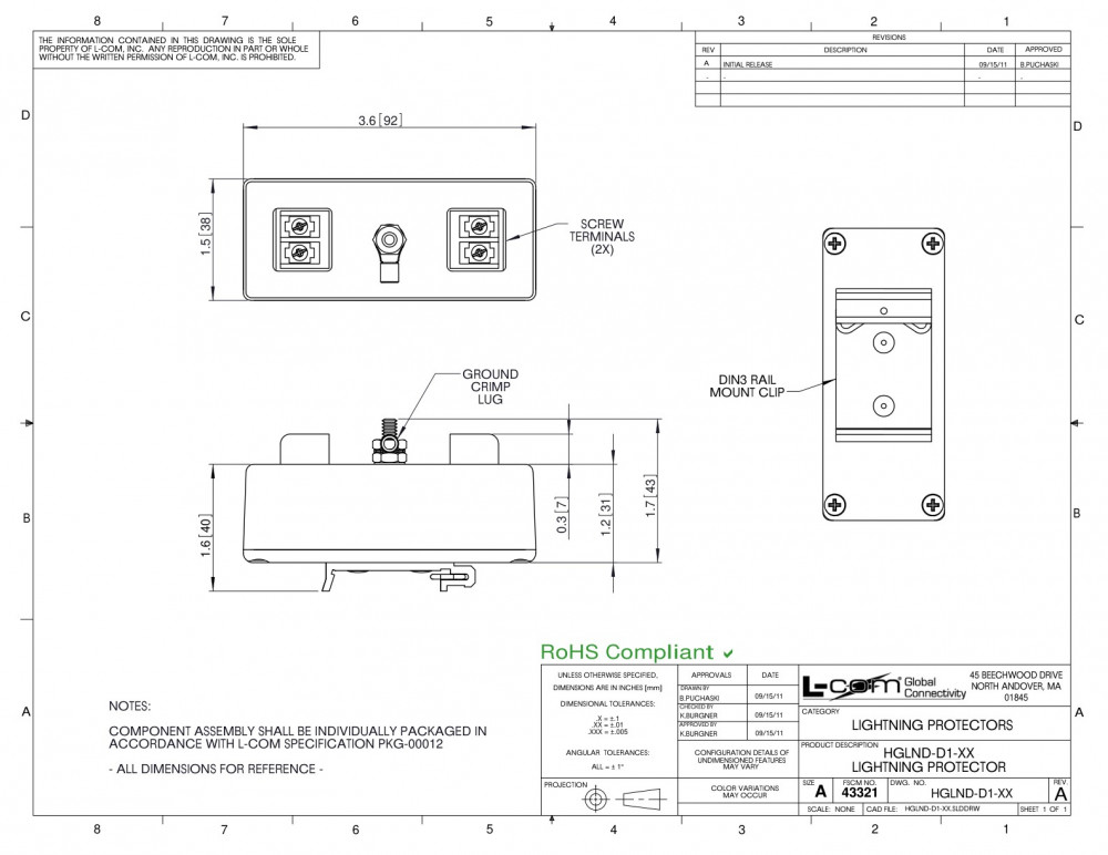 HGLND-D1-05 technical document page
