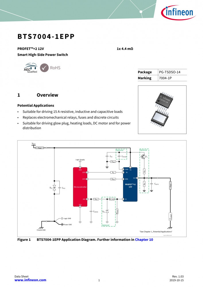 BTS7004-1EPP datasheet page 1