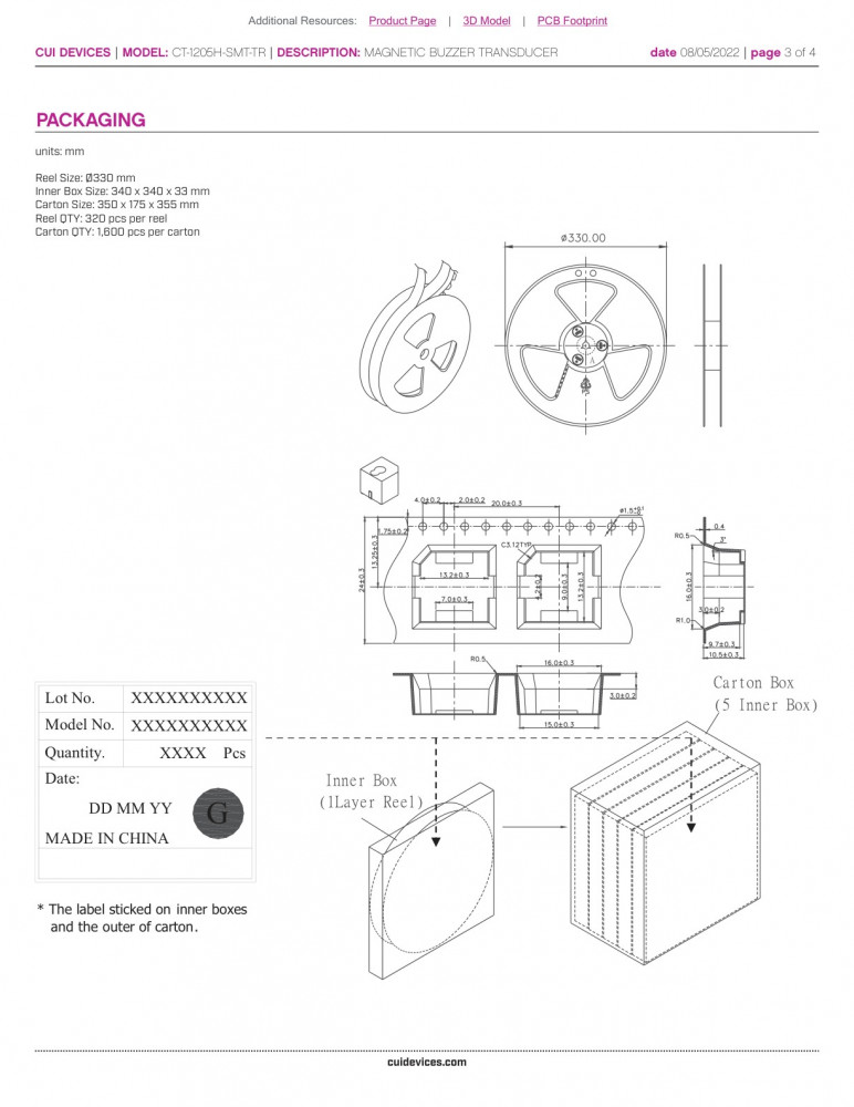 CT-1205H-SMT-TR datasheet page 3