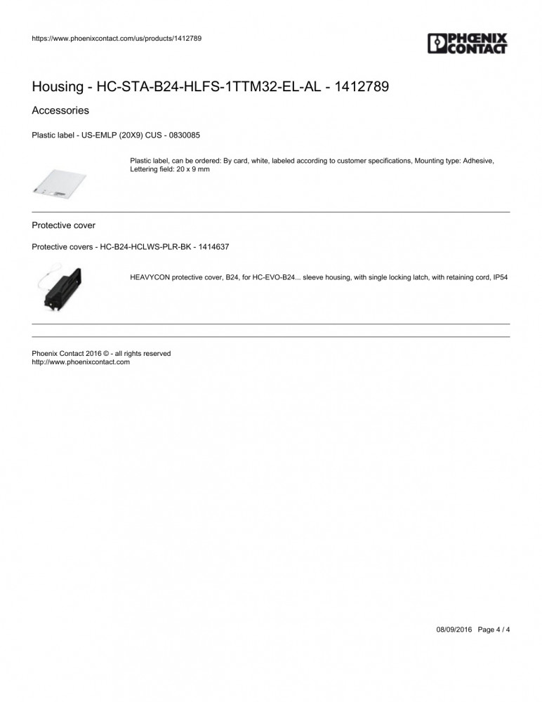 Phoenix Contact 1412789 accessories and approvals