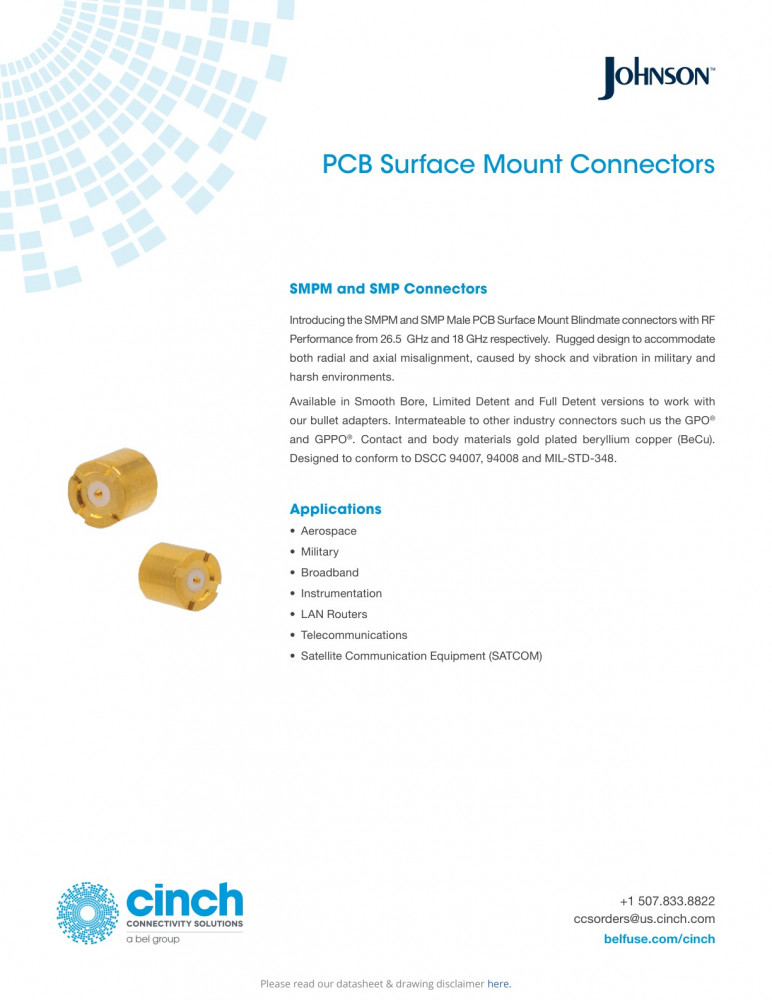 CINCH connector document image, page 1