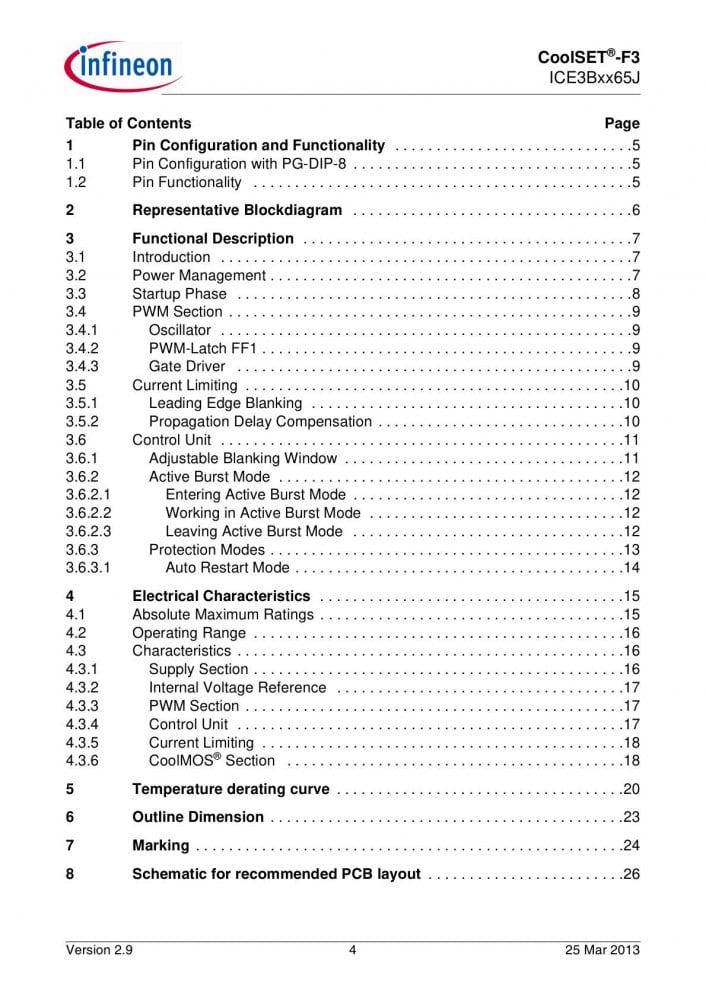 ICE3B1565J datasheet page 4