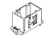2.54mm Pitch, MOX Header, 3.50mm Grid, Through Hole, SPS, Vertical, 18 Circuit, Black for sale
