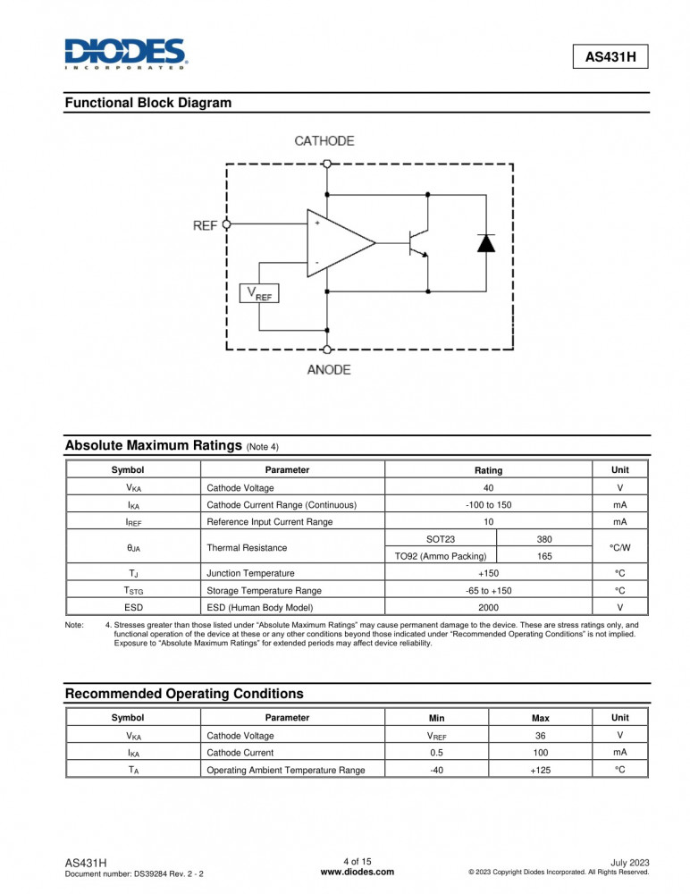 AS431H datasheet page 4