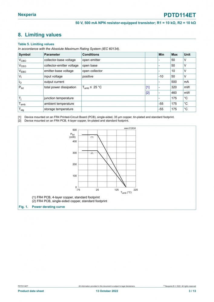 PDTD114ETR datasheet page 3