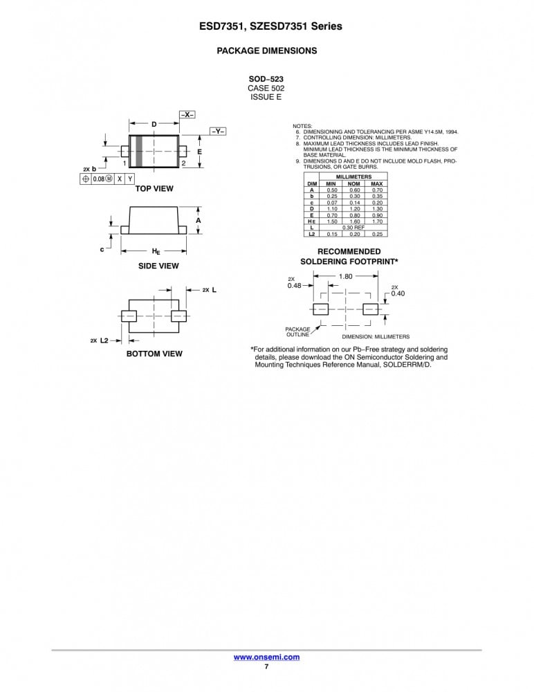 ESD7351 datasheet page 7