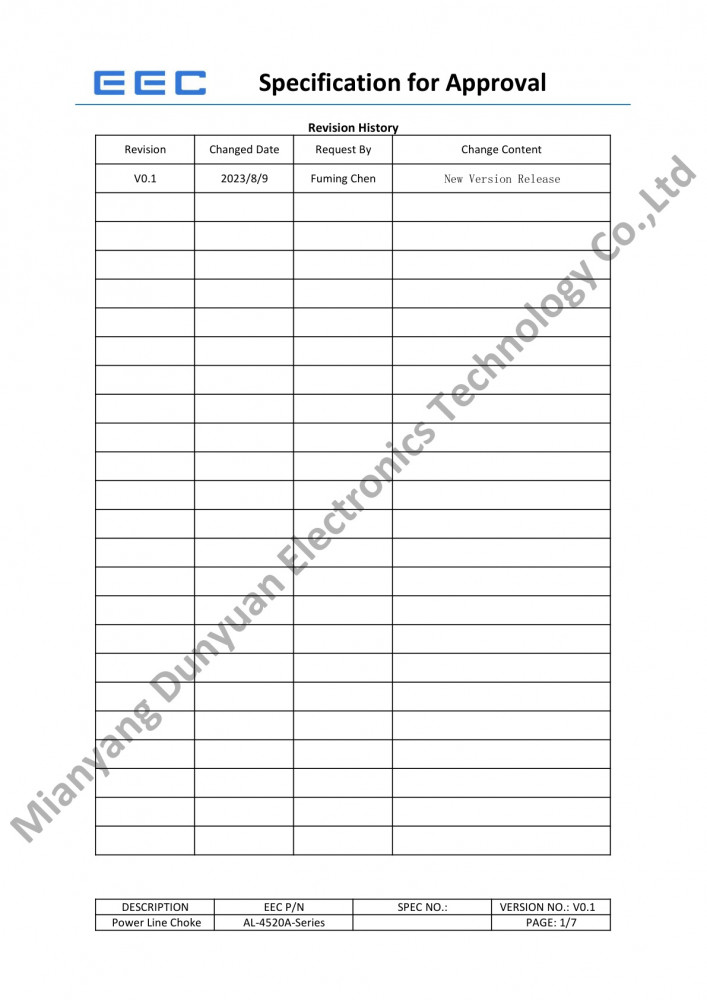 EEC AL-4520A specification page 2