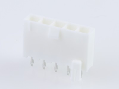 Mini-Fit Jr. Vertical Header, 4.20mm Pitch, Single Row, 5 Circuits, with  Snap-in Plastic Peg PCB Lock, Gold, Natural for sale
