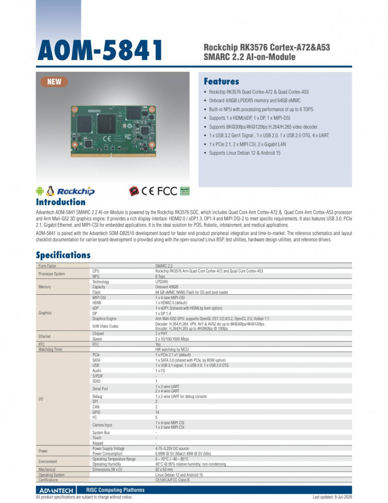 AOM-5841 technical document page 1