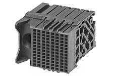 Impact 100 Ohm 4 Pair Right-Angle Orthogonal Daughtercard, Left Guide, 10 Columns, 120 Circuits, Plated Through Hole Dimension 0.46mm, Lead-Free
