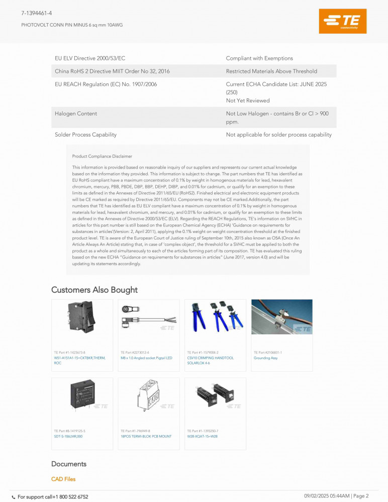 7-1394461-4 technical document preview, page 2