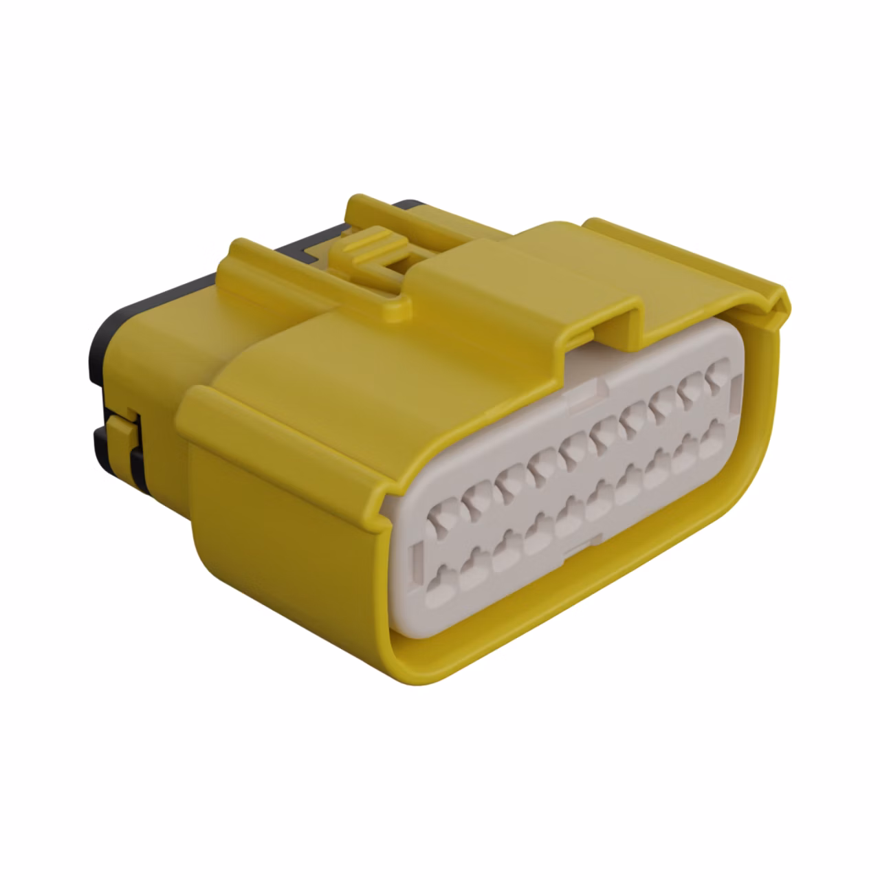 MX150 Mat-Sealed Female Connector Assembly, Dual Row, 20 Circuits, Keying Option A, with Clipslot, without Connector Position Assurance, Yellow for sale