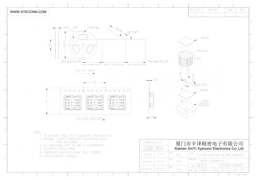 SIM301-FYB6AH1.5 technical drawing page 2