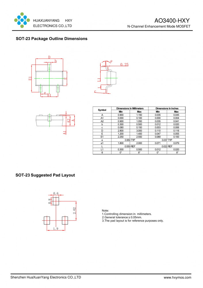 AO3400-HXY datasheet page 5