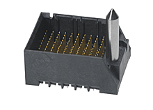Impact 100 Ohm 4 Pair Vertical Backplane Header, Right Guided, Left Endwall, 8 Columns, 96 Circuits, Pin Length 4.50mm, Plated Through Hole Dimension 0.46mm, Lead-Free