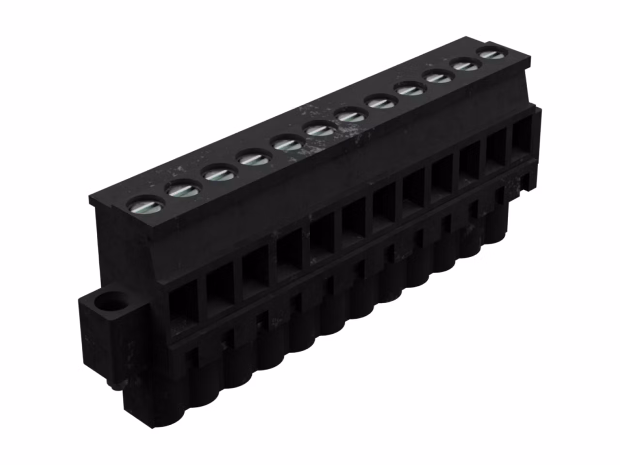 5.00mm Pitch Eurostyle Vertical Plug, with Retention Screws and Reverse Imprinting, Rear Wire Entry, Black, 12 Circuits for sale