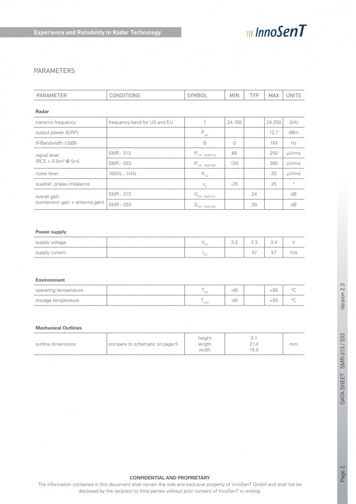 Datasheet page 2