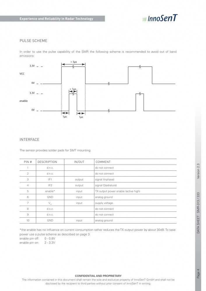 Datasheet page 4