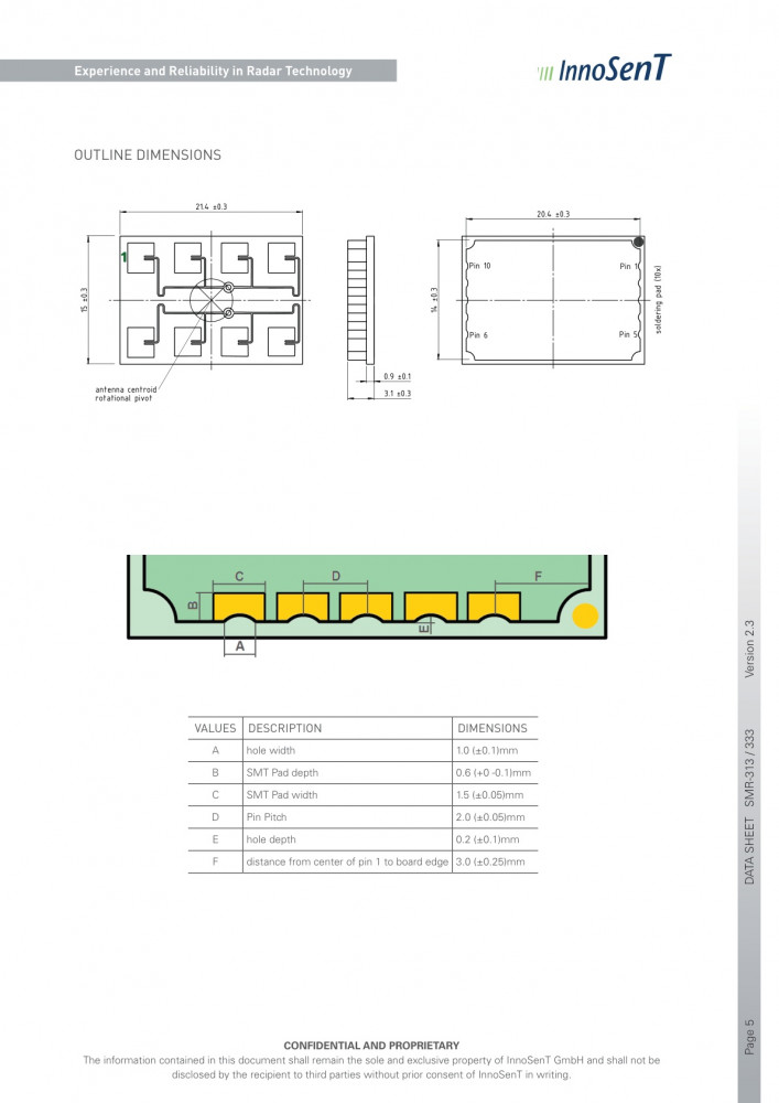 Datasheet page 5