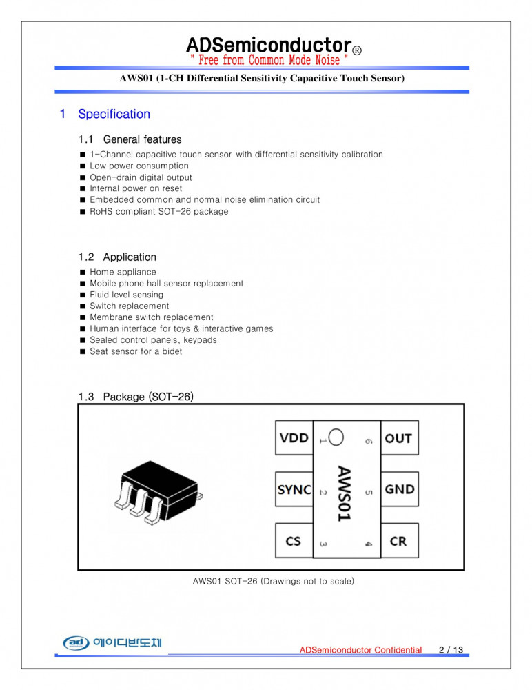 AWS01 datasheet page 3