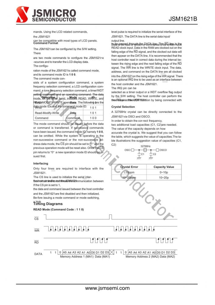 JSM1621B datasheet page 10