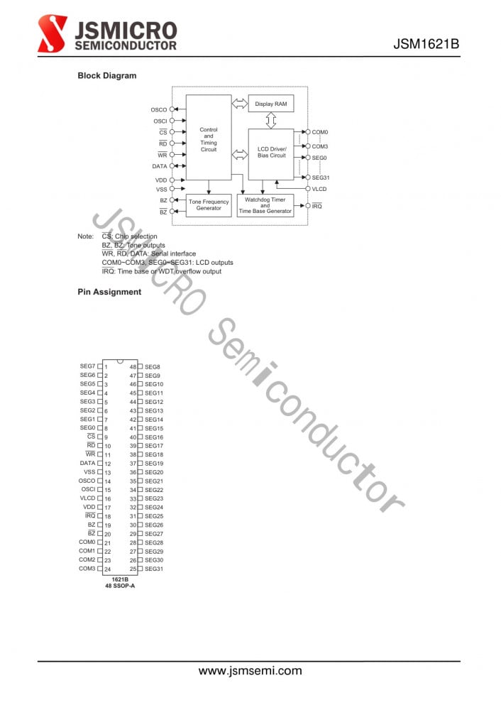 JSM1621B datasheet page 2