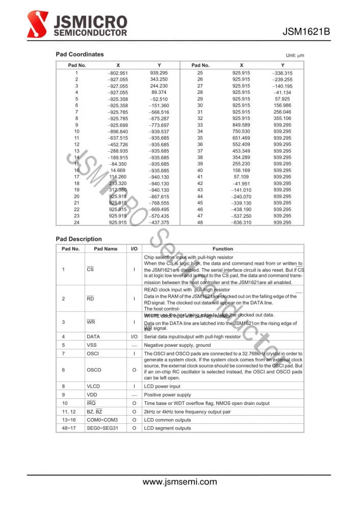 JSM1621B datasheet page 4